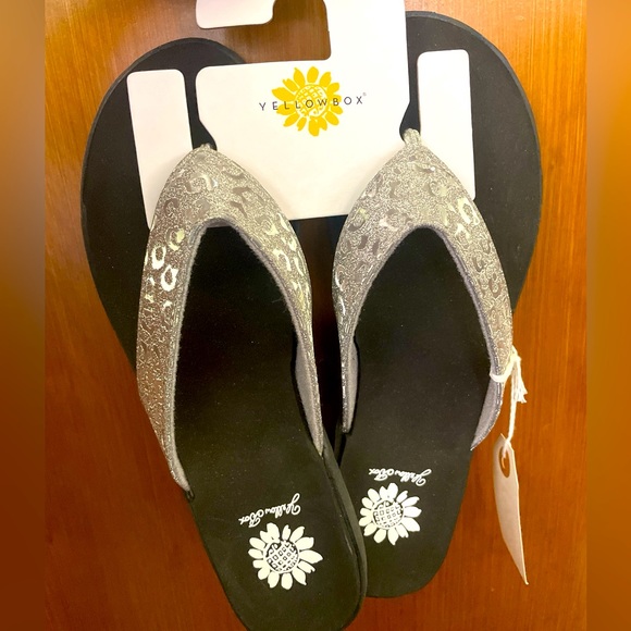 Yellow Box | Shoes | New Yellow Box Platform Flip Flops Cheetah Print ...